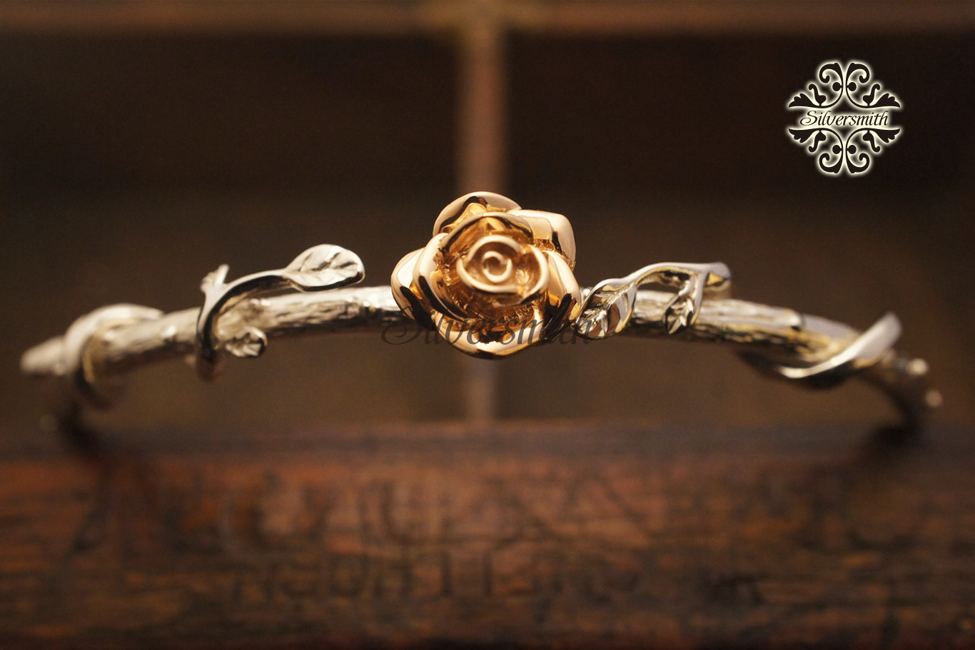 Rose Bracelet (18K Rose + 925 Silver Bangle)