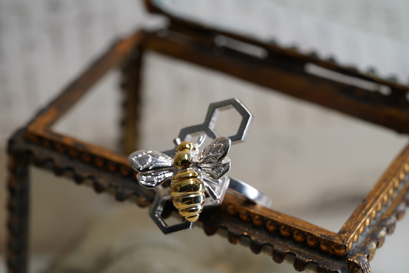 The Bee on Beehive Ring